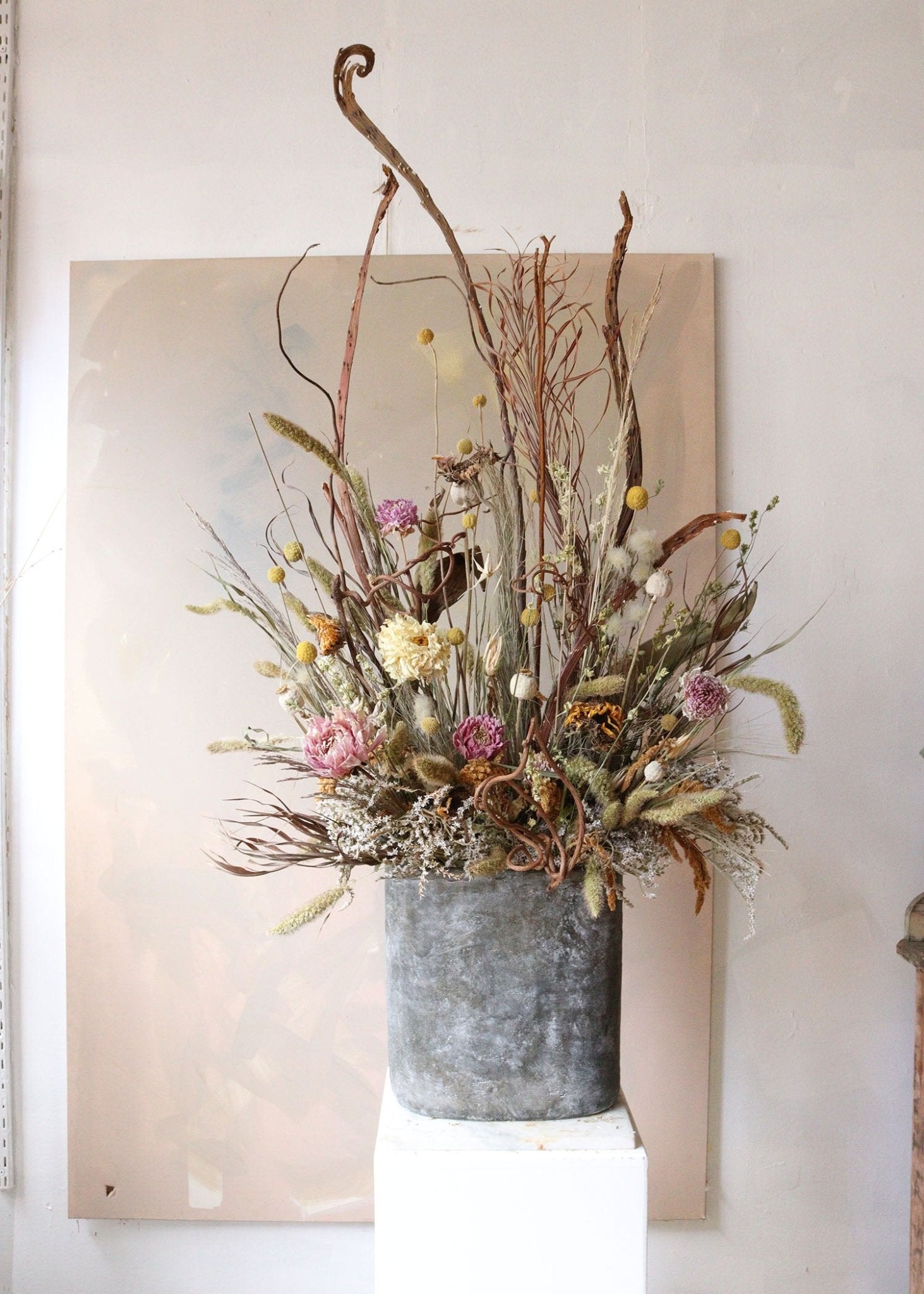 Dried Flower Arrangement the Chelsea Flower Show – Design by Nature Flowers